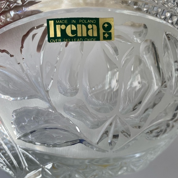 Dining | Vintage Irena Hand Cut 9 Pedestal Crystal Bowl Genuine Polish ...